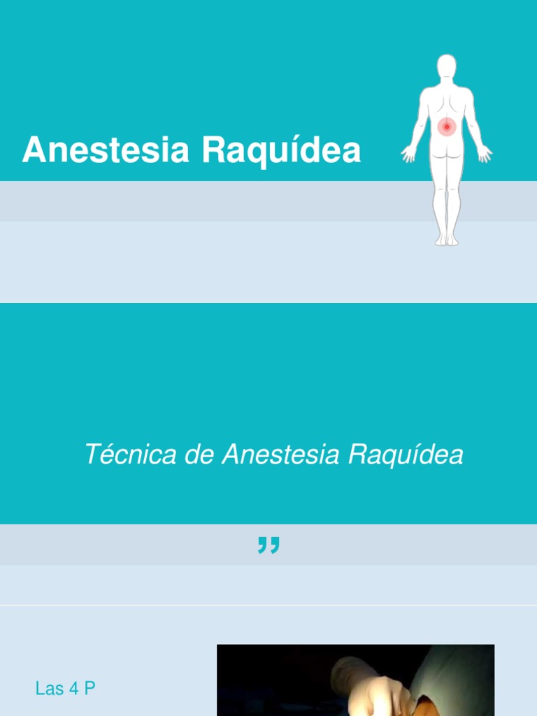 Anestesia Raquidea | Descargar gratis PDF | Fluido cerebroespinal ...