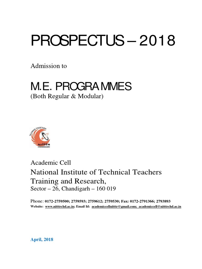 MEProspectus 2018 Final | PDF | Course Credit | Computer Science