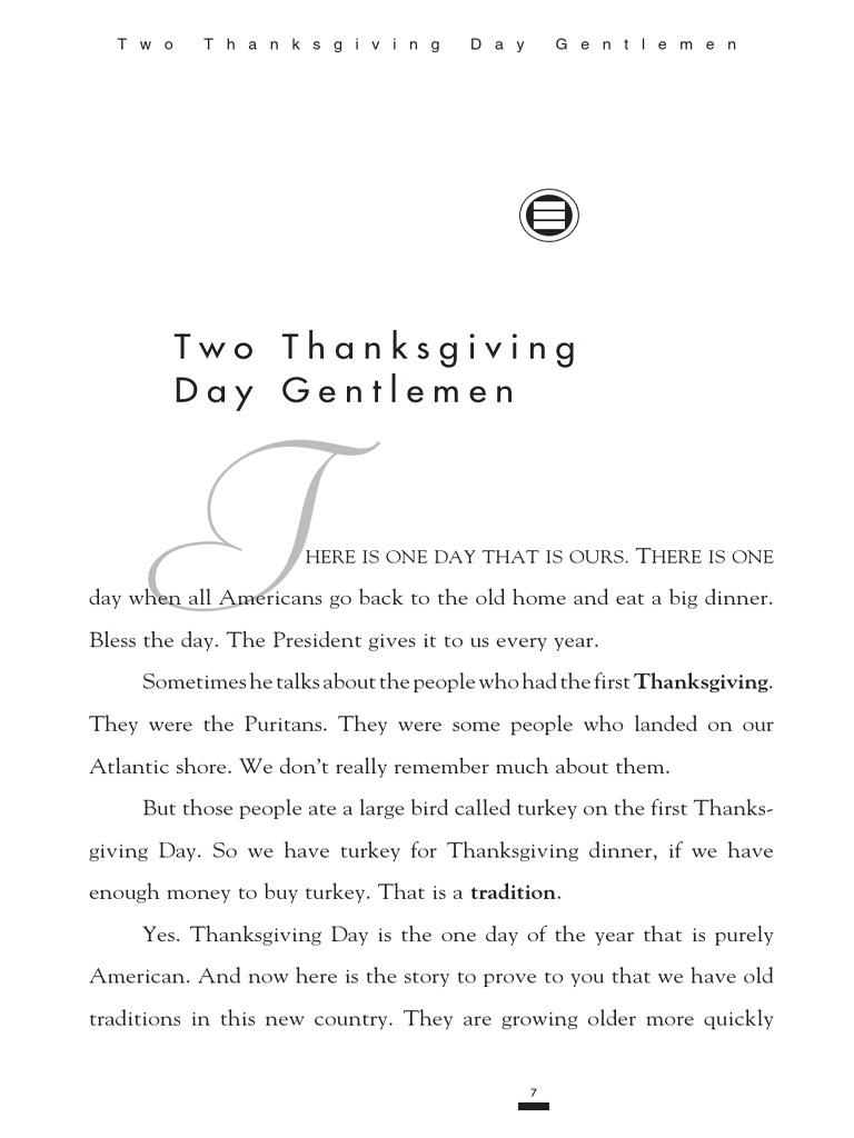 2-Two Thanksgiving Gentlemen | PDF