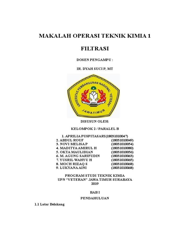 Otk Filtrasi Baru | PDF