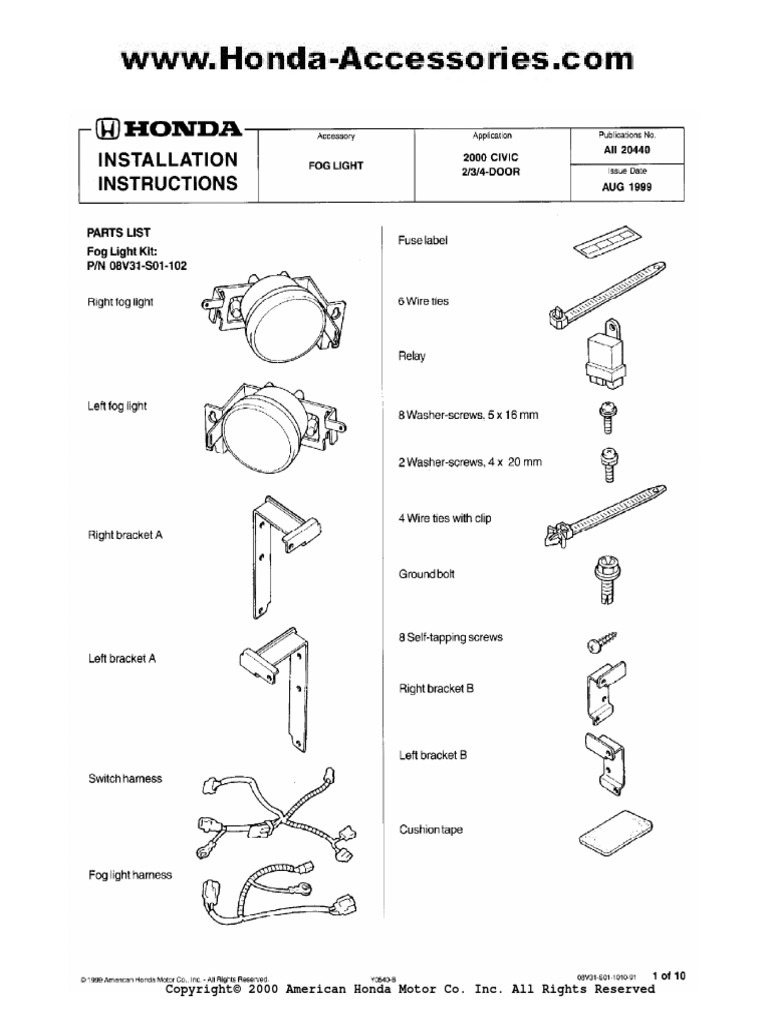 Accessory Installation Instructions | PDF | Wheeled Vehicles | Front ...