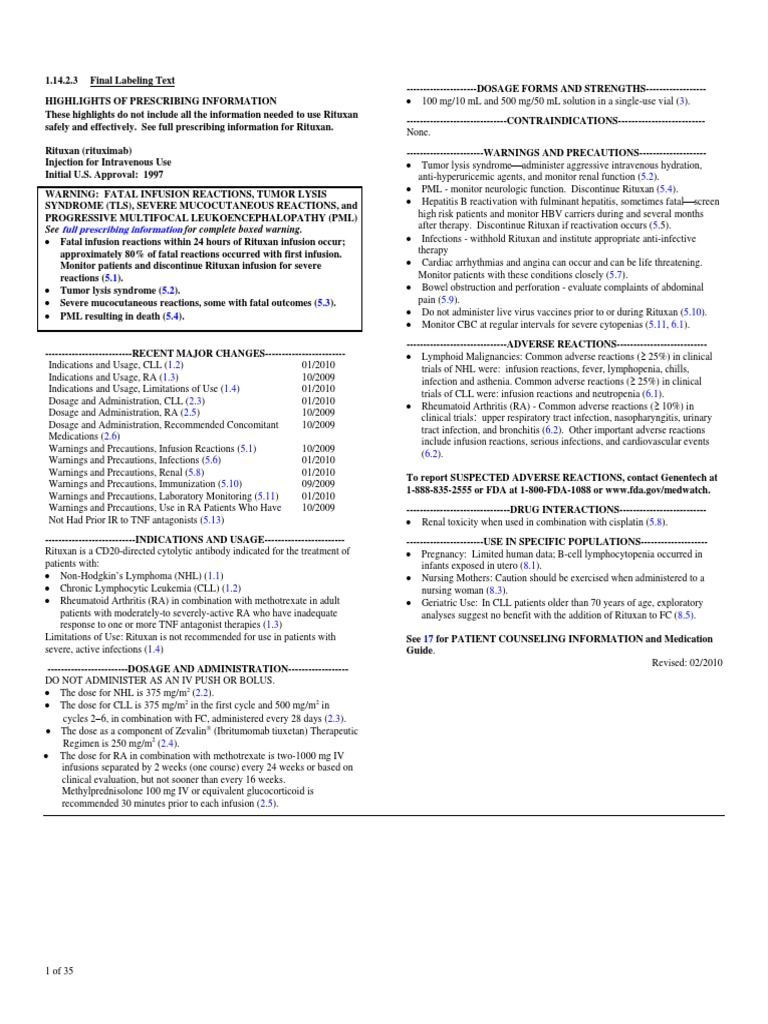 Full Prescribing Information: See For Complete Boxed Warning | PDF ...