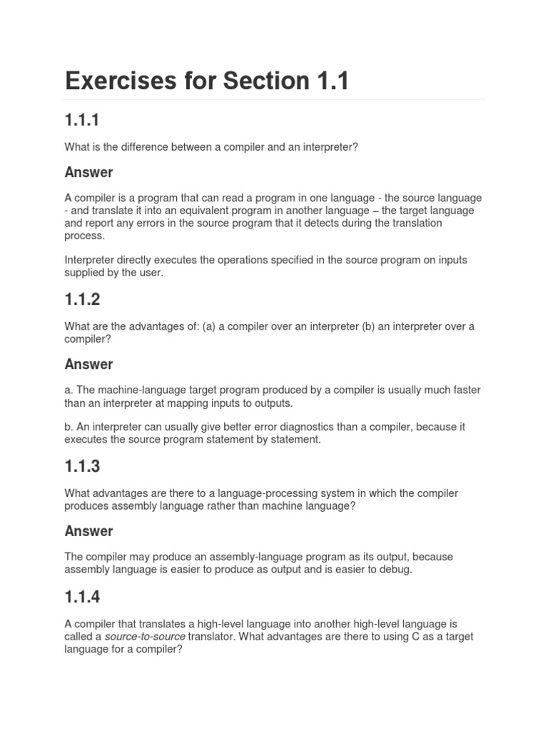 Exercises of Compiler | PDF | Regular Expression | Programming Language