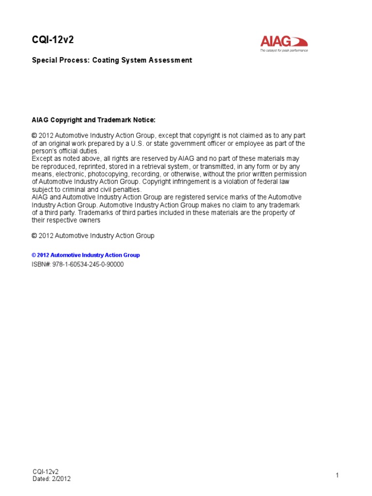 Cqi 12 | PDF | Specification (Technical Standard) | Data Analysis