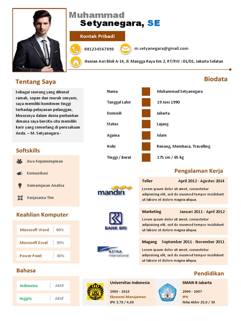 Contoh Template CV | PDF