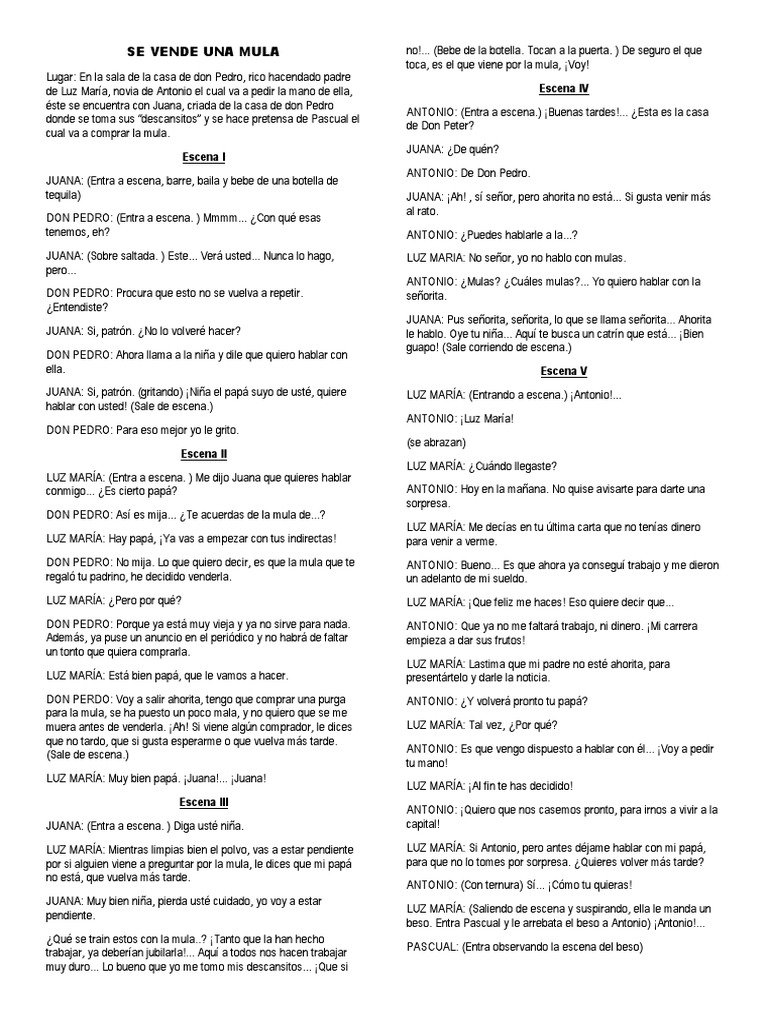 Se Vende Una Mula | PDF