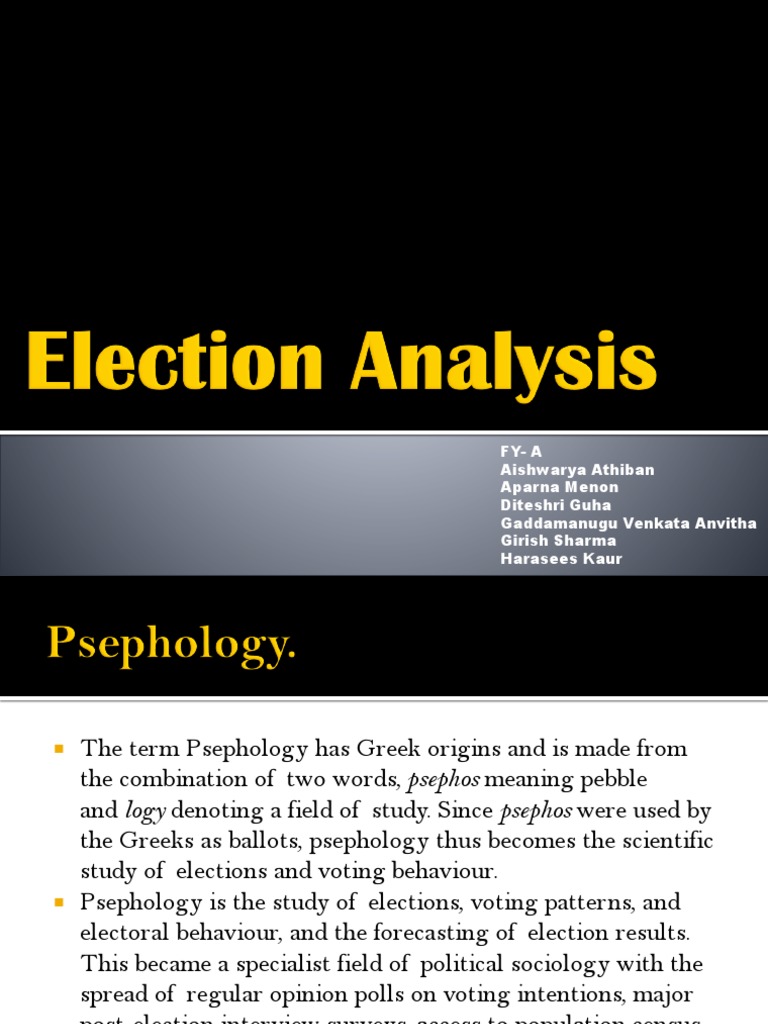 Election Analysis | PDF | Coefficient Of Variation | Opinion Poll