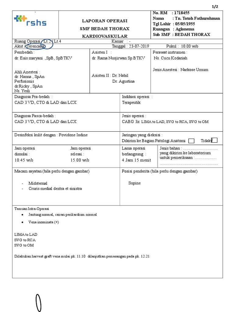 A Comprehensive CABG Procedure | PDF
