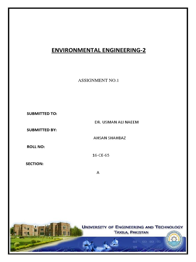 Assignment 1 Ee | PDF | Environmental Engineering | Air Pollution