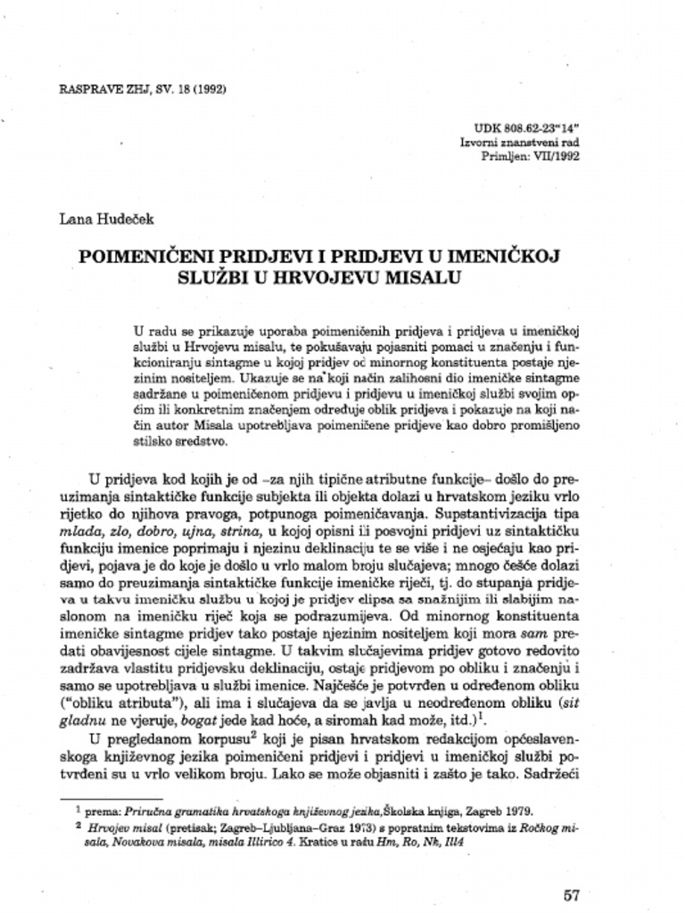 Poimeniceni Pridevi | PDF