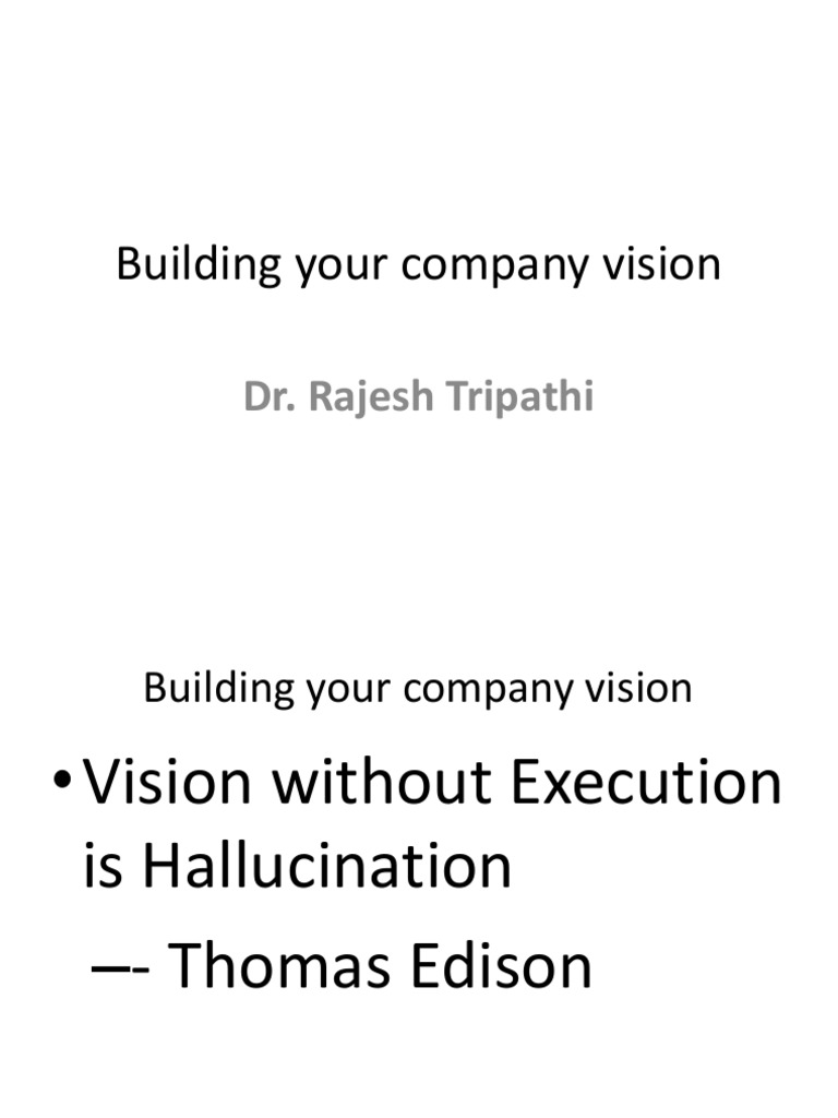 Building Your Company Vision | PDF | Goal | Leadership