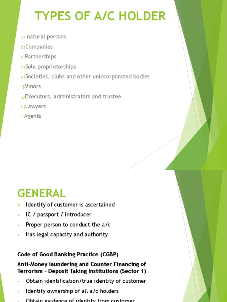 Types of Bank Account Holders | PDF | Trust Law | Trustee