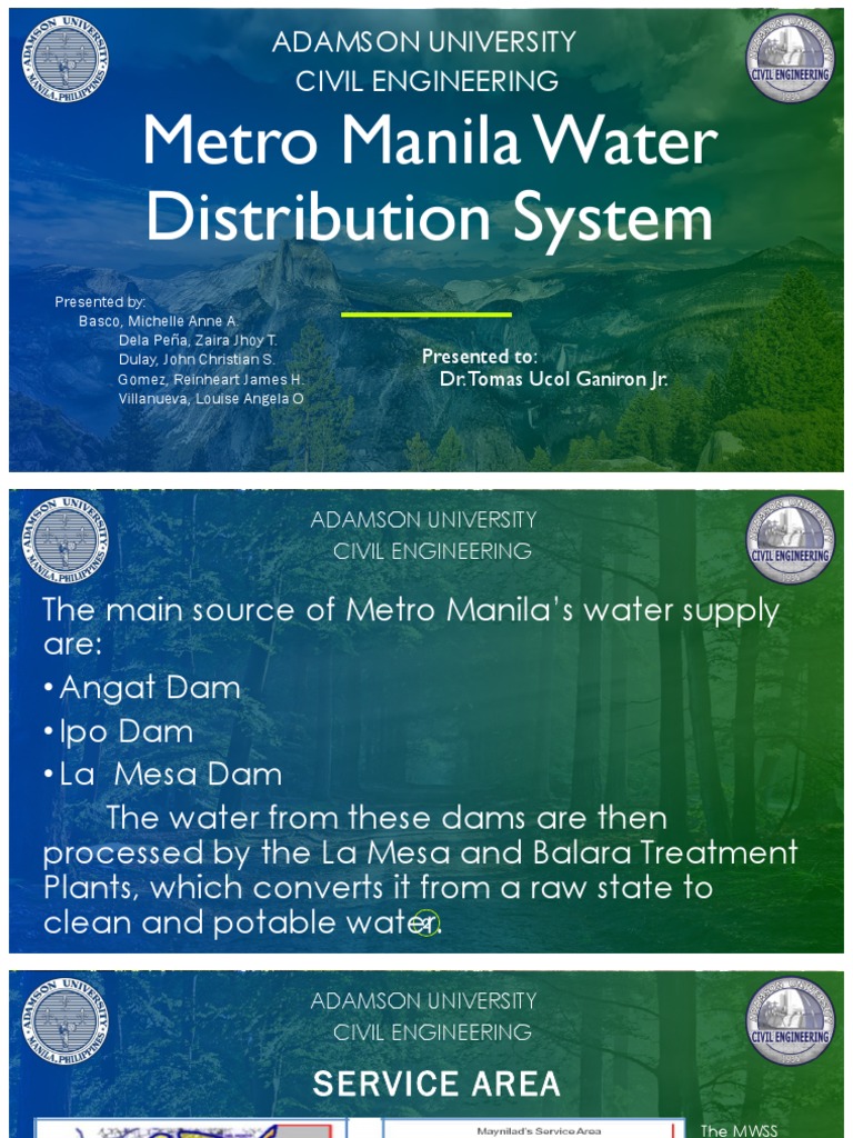 Metro Manila Water Distribution System | PDF | Water And The ...