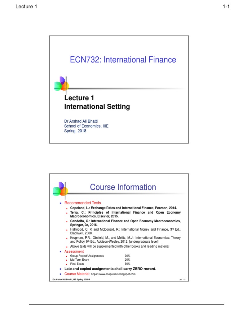 International Finance Lecture Slides | PDF | Exchange Rate | Foreign ...