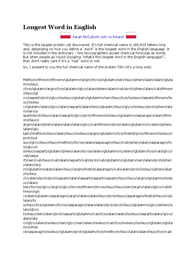 1st Largest Word | PDF | Lexicology | Linguistic Typology