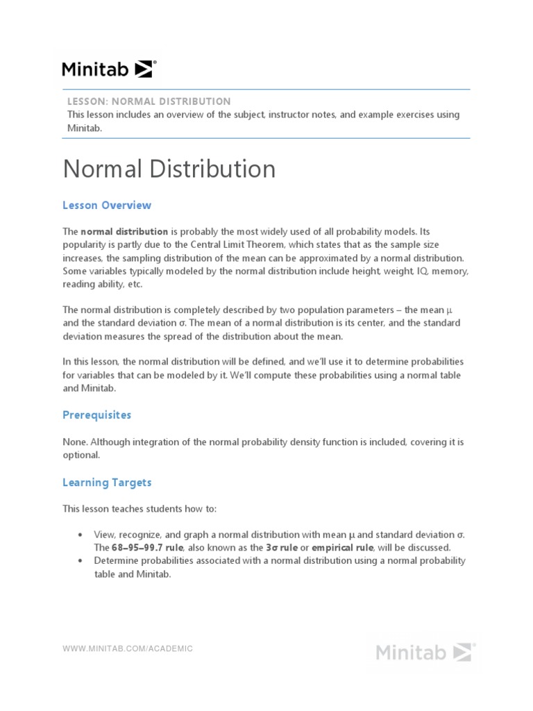 Normal Distribution | PDF | Standard Score | Normal Distribution