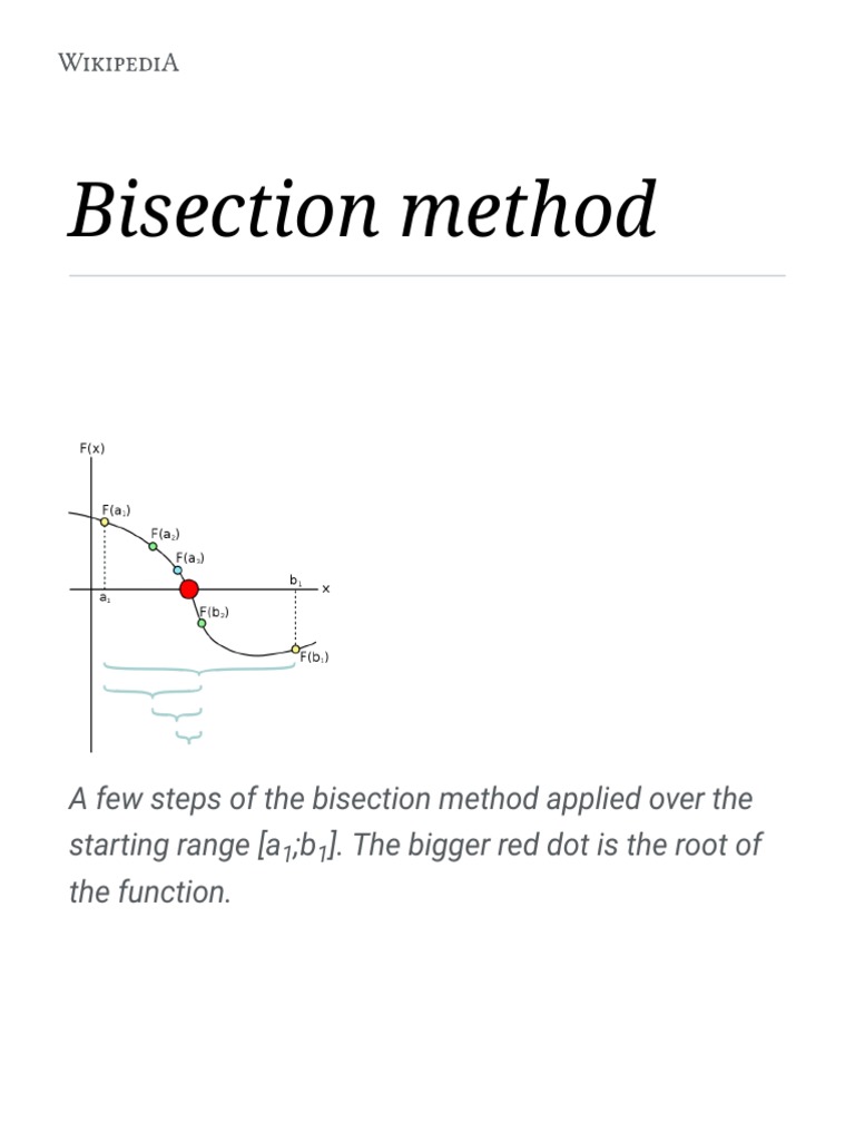 Bisection Method | PDF | Mathematical Logic | Mathematical Concepts