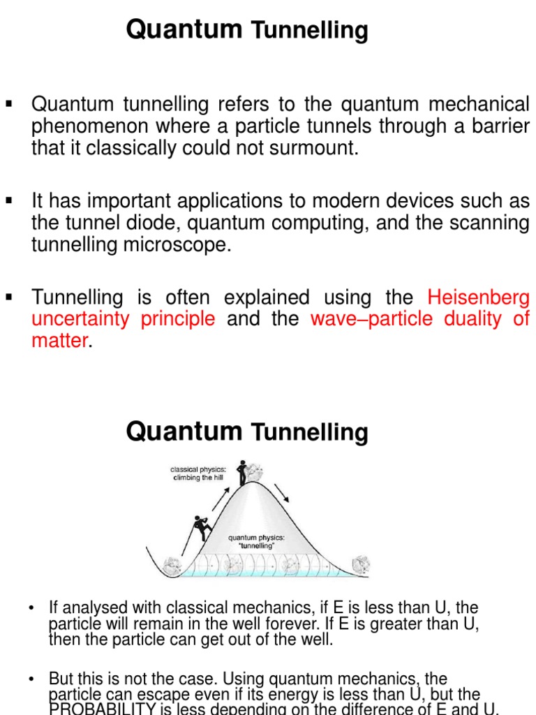Quantum Tunneling | PDF | Quantum Tunnelling | Wave Function