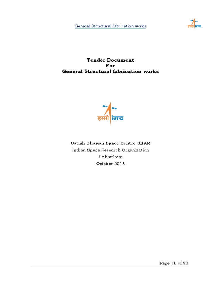 Structural Fabrication Tender Document 23.10.2018 | PDF | Arbitral ...