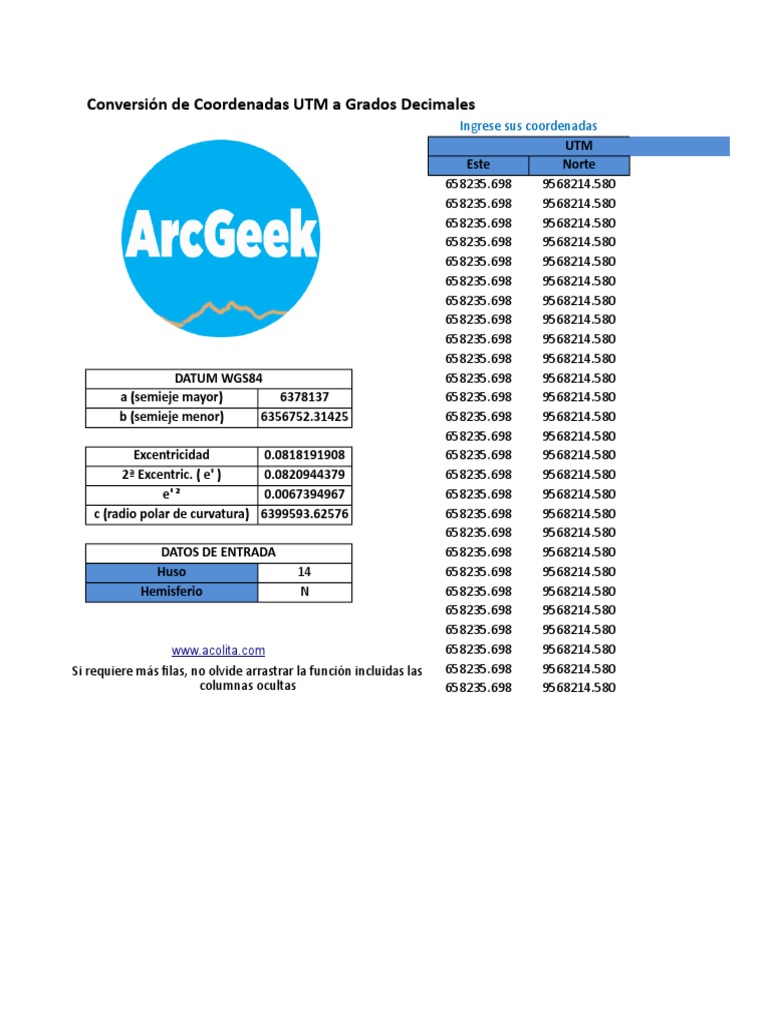 Conversor Coordenadas | PDF | Geofísica | Geometría Elemental