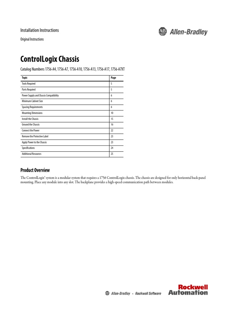 Rockwell ControlLogix Chasis | PDF