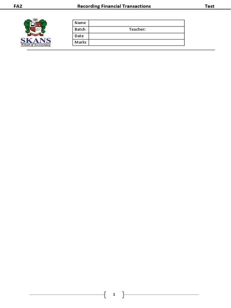 Sample TST Format | PDF