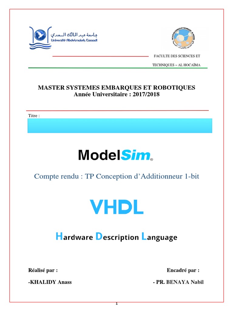 VHDL Learning | PDF | VHDL | Technologie numérique