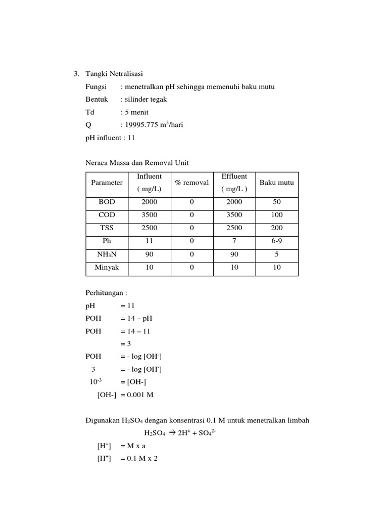 Tangki Netralisasi | PDF