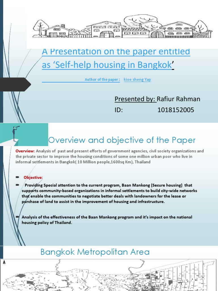 Baan Mankong Program Analysis in Bangkok | PDF | Slum | Bangkok