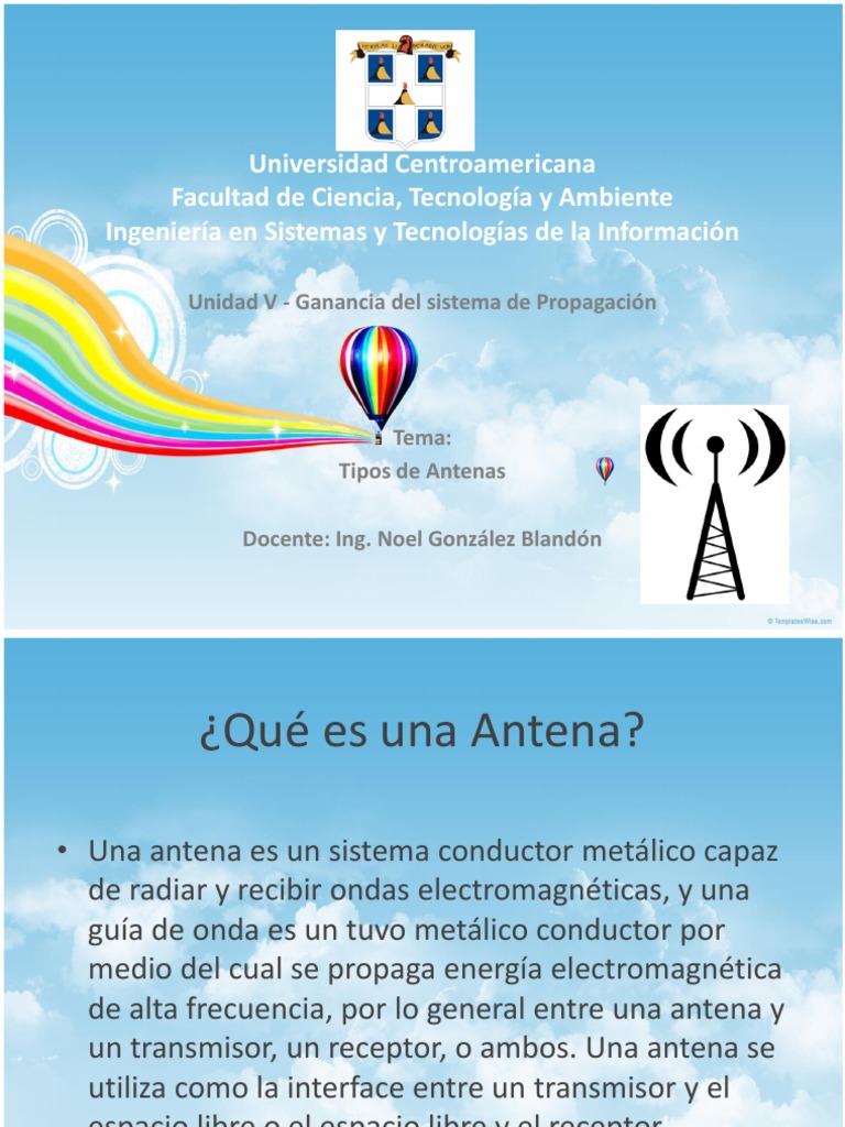 Tipos de Antenas | PDF | Antena (Radio) | Ingeniería Electrónica