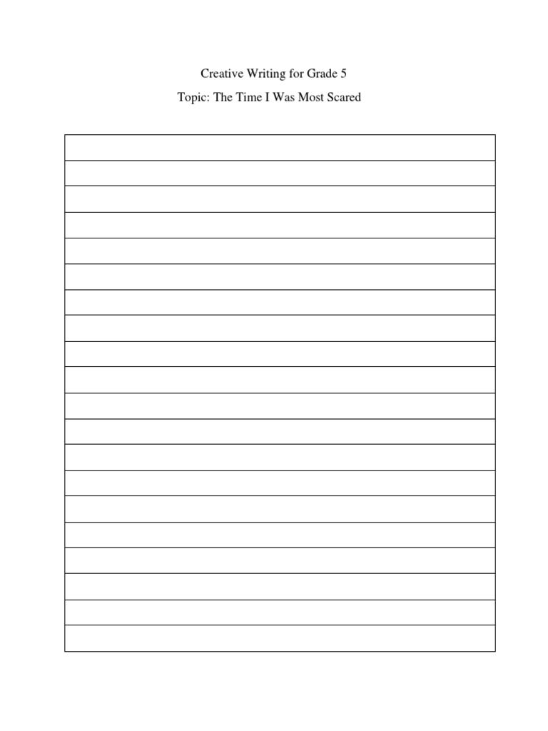 Creative Writing Test Paper | PDF