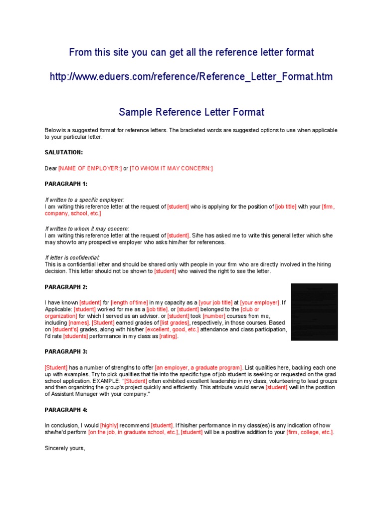 From This Site You Can Get All The Reference Letter Format | PDF ...