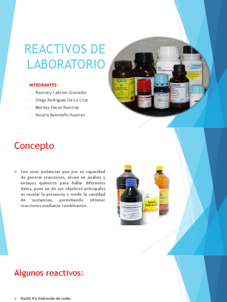 Reactivos de Laboratorio | PDF | Reactivo | Sal (química)