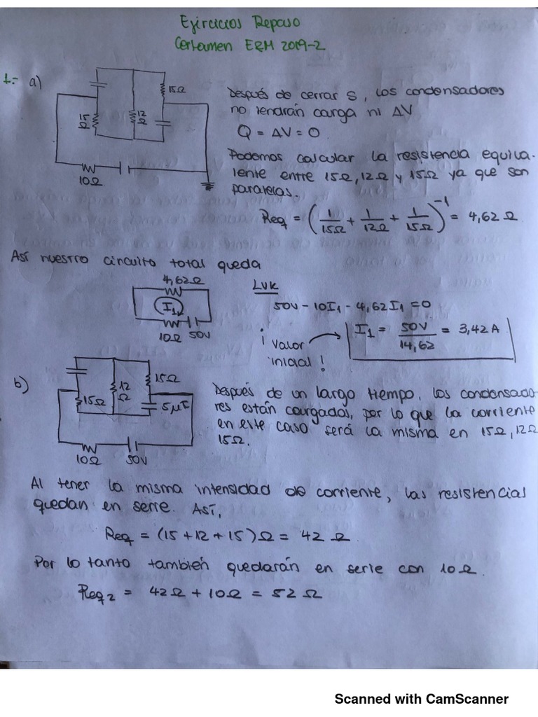 Pauta Ejercicios RC | PDF