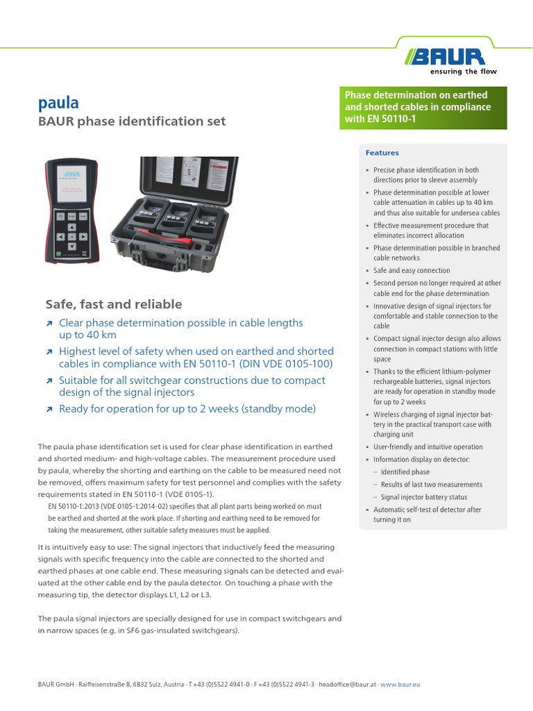Phase Identification Tools (BAUR PAULA) | PDF | Detector (Radio ...