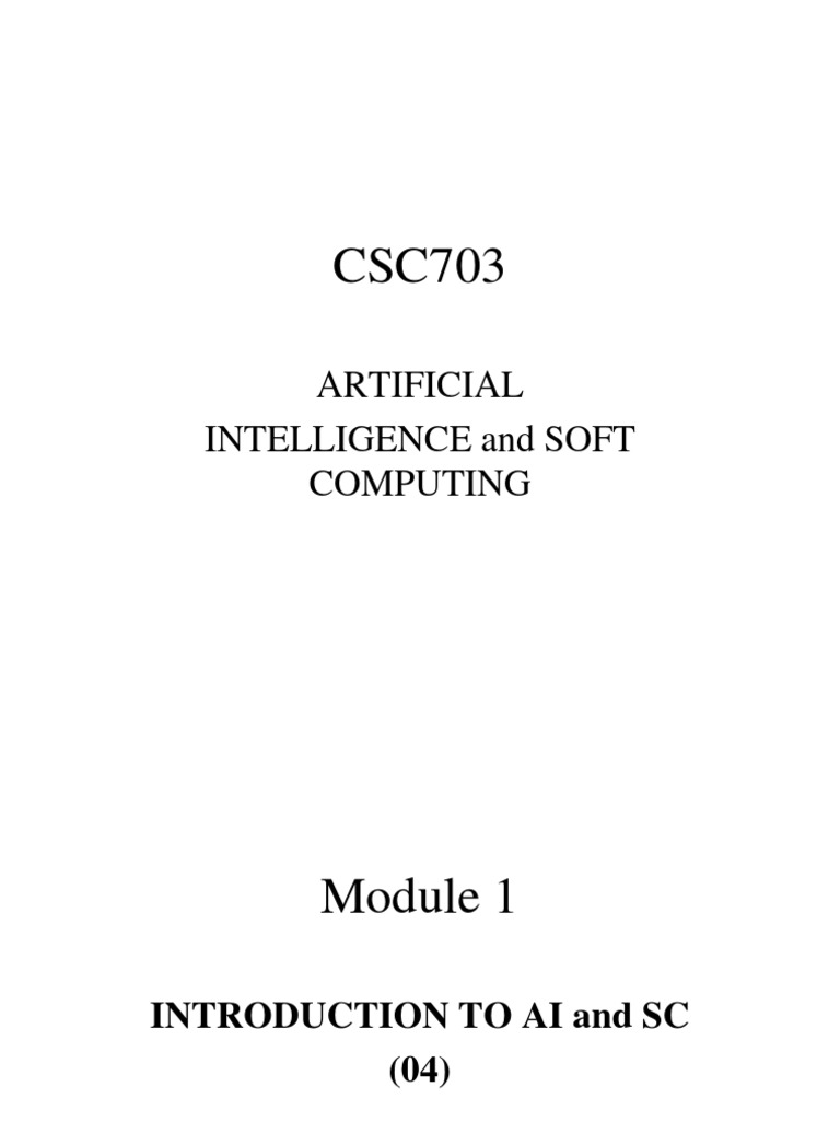 Artificial Intelligence and Soft Computing | PDF | Artificial ...