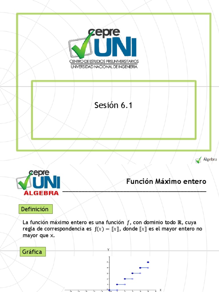Función máximo entero: propiedades y gráfica | PDF | Función monotónica ...