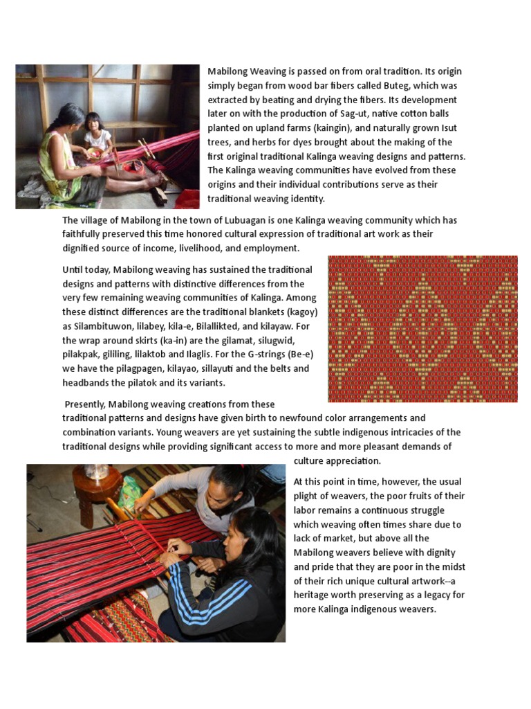 Kalinga Weaving | PDF | Weaving | Textiles