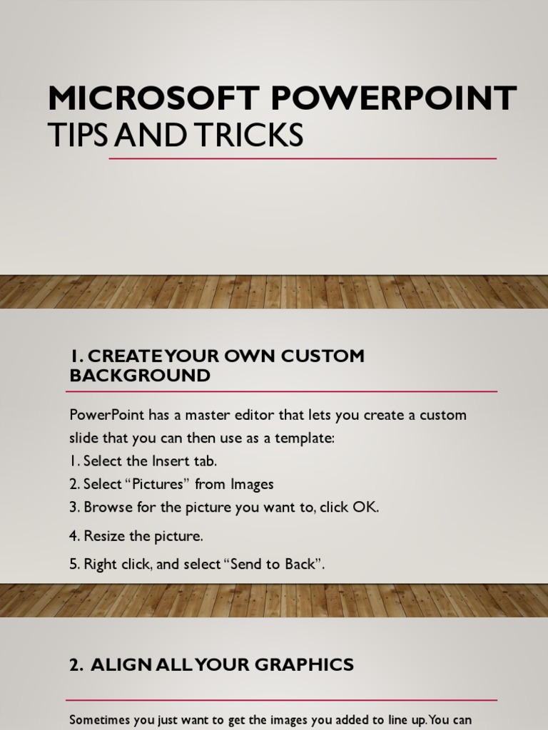 Microsoft Powerpoint Tips and Tricks | PDF | Microsoft Power Point ...