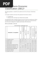 SEC Classification (India) | PDF | Marketing | Economies
