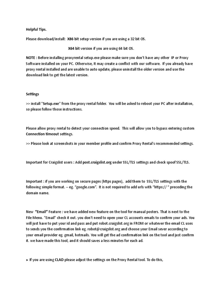 Helpful Setup Tips | PDF | Proxy Server | Transport Layer Security