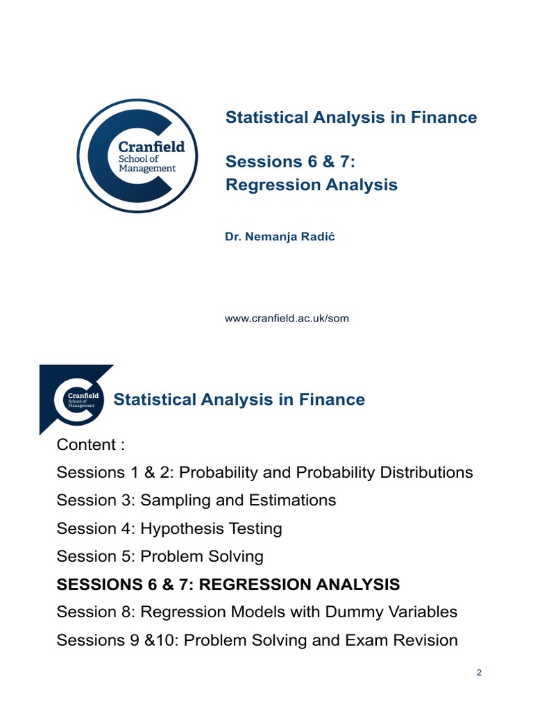 Regression Analysis | PDF | Correlation And Dependence | Regression Analysis