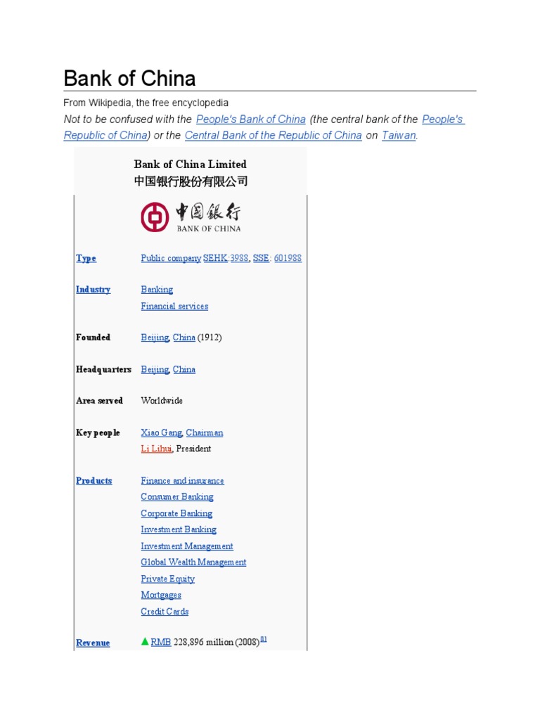 Bank of China | Banks | Service Industries