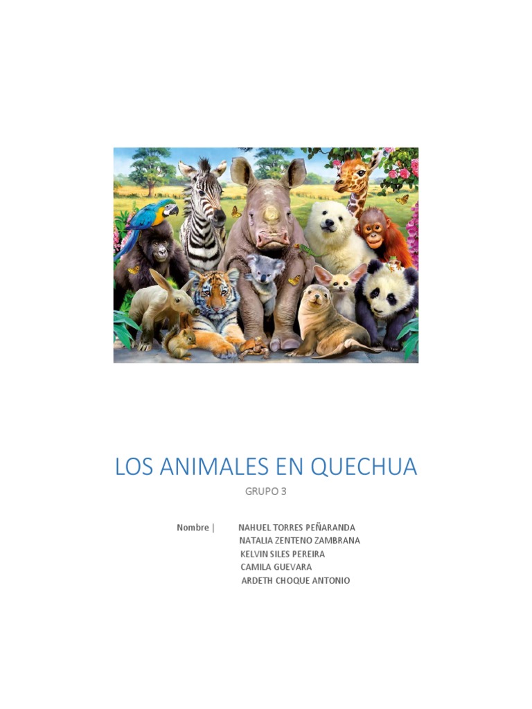 Nombres de Animales en Quechua | PDF | Organismos | Agricultura