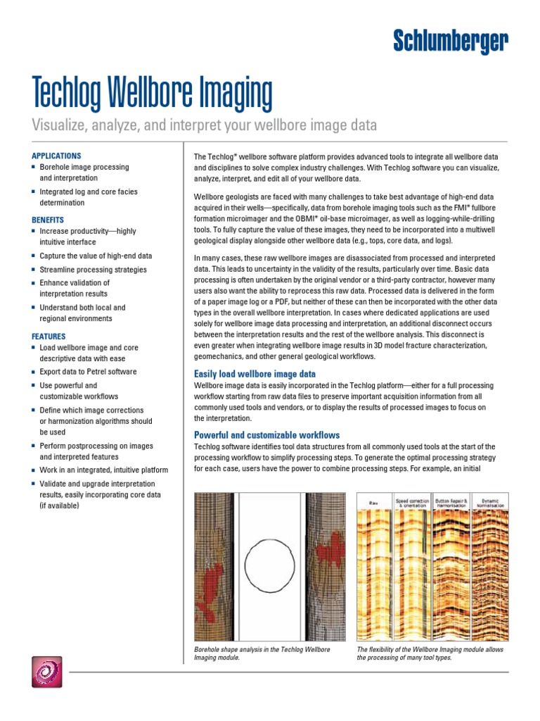 Techlog Wellbore Imaging: Visualize, Analyze, and Interpret Your ...