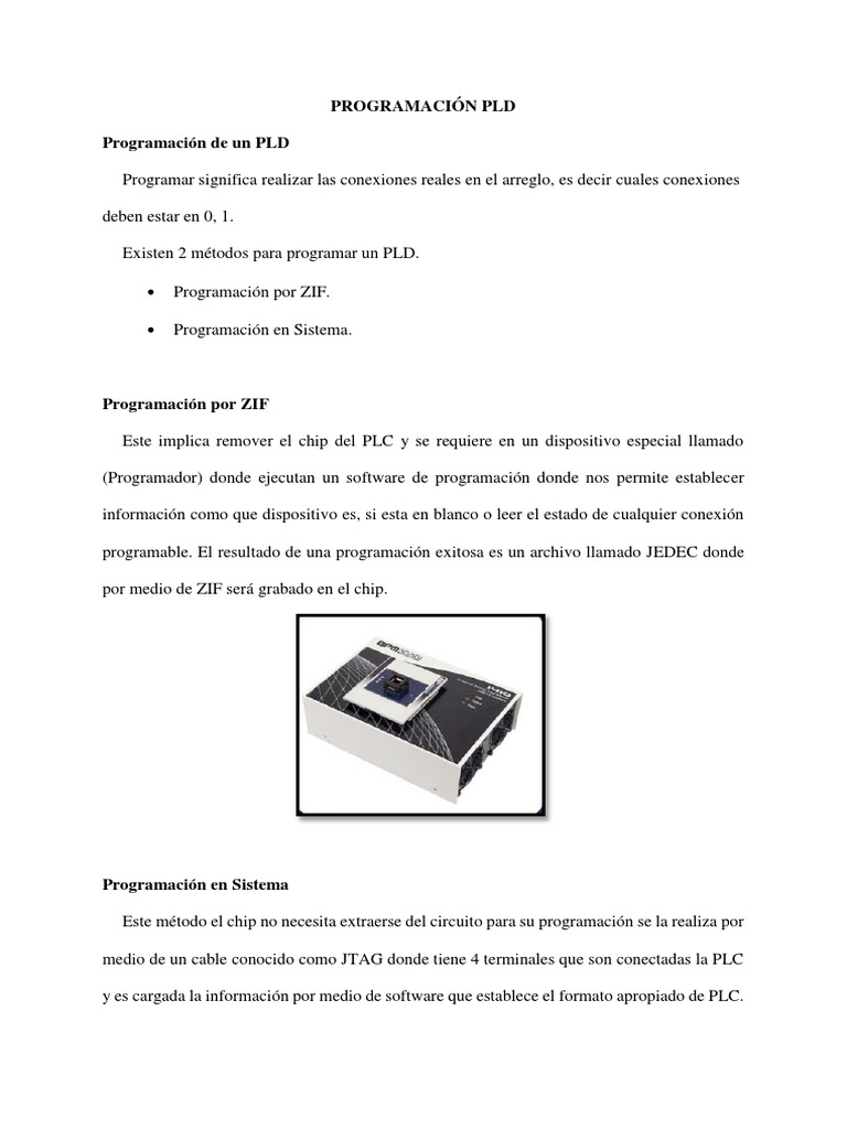 Programacion PLD | PDF | Vhdl | Arreglos de compuertas lógicas programables en sitio