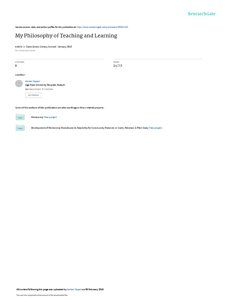 My Philosophy Of Teaching And Learning Download Free Pdf Learning