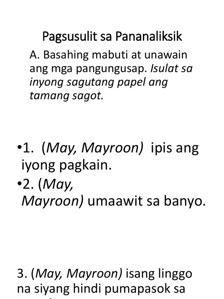 Pagsusulit Sa Pananaliksik | PDF