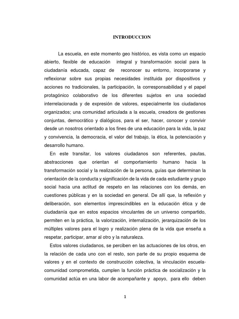 Valores Proyecto | PDF | Tolerancia | Aprendizaje