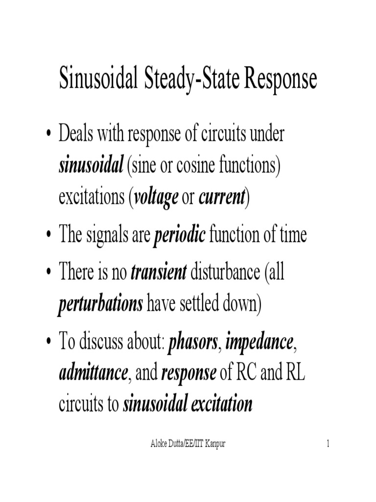 CH 4 - Sinusoidal Steady-State Response | PDF | Electrical Impedance | Inductor